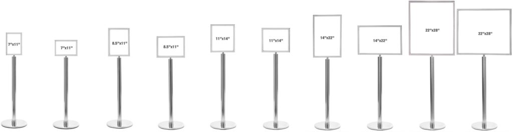 Stanchion Sign Stand and Frame Options | Belt Stanchions
